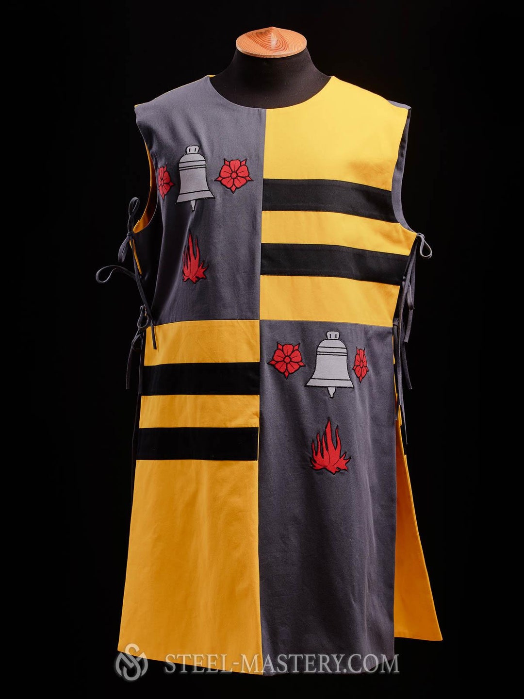 Unisex LARP Tunic, Medieval Linen Tabard, Mens Renaissance Clothing, Mens Renaissance Sleeveless ...