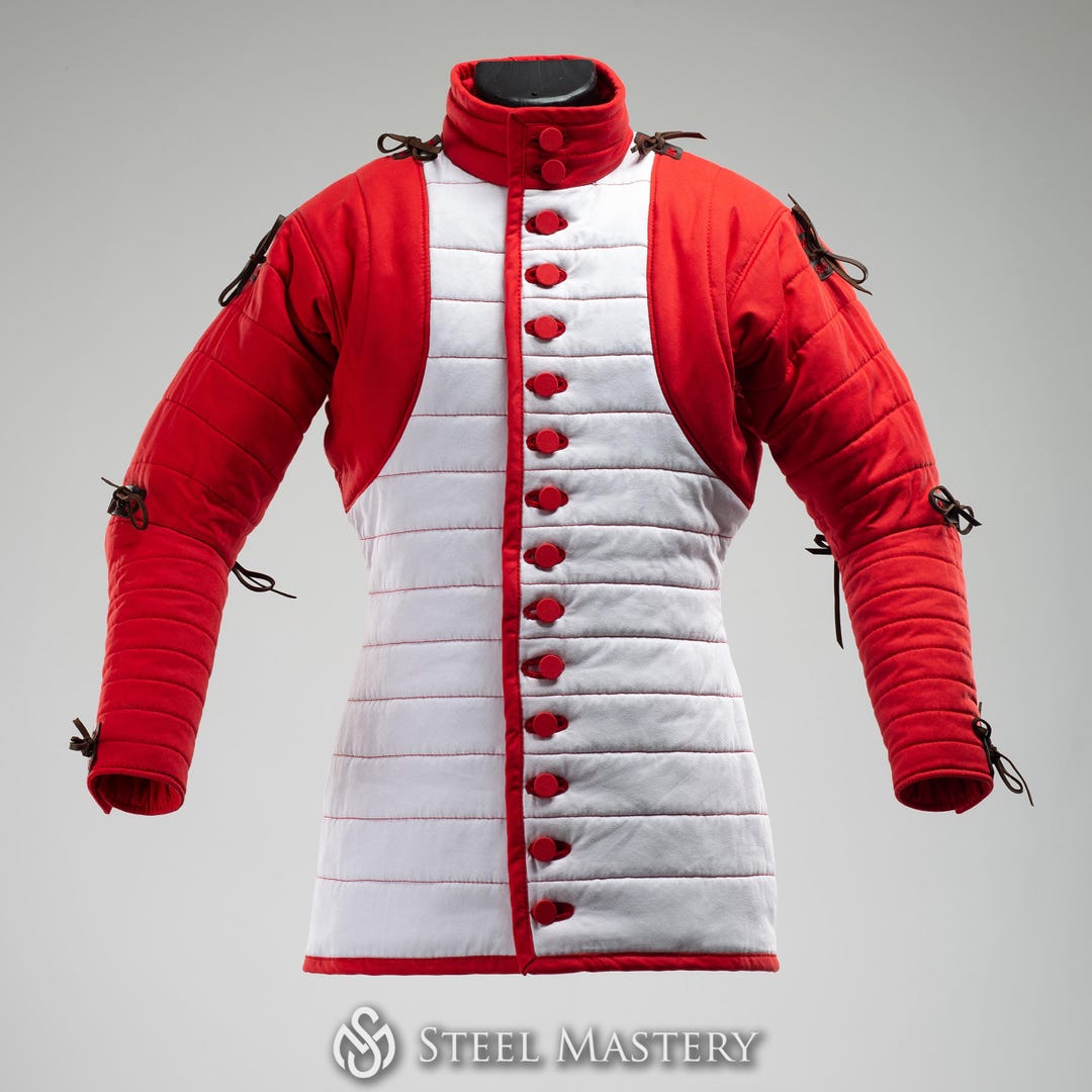 Fencing Gambeson Armor, LARP Padded Vest, Renaissance Outfit, Mens ...