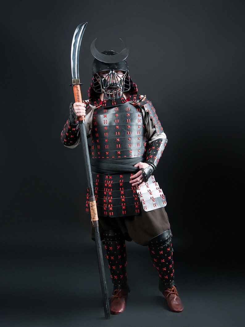 Armadura de guerrero de cuero Samurai japonesa O-Yoroy | Etsy