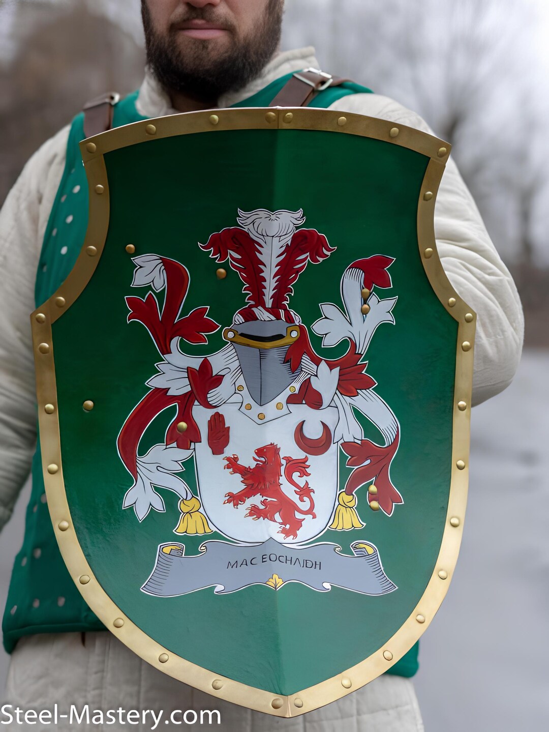 Custom Aqualine Creased Shield, Medieval Knight Shield 15th Centure ...