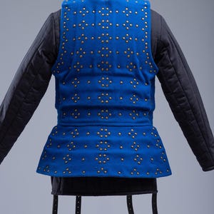 Blue Medieval Knight’s Armour, Brigandine Plate Armour, LARP ...