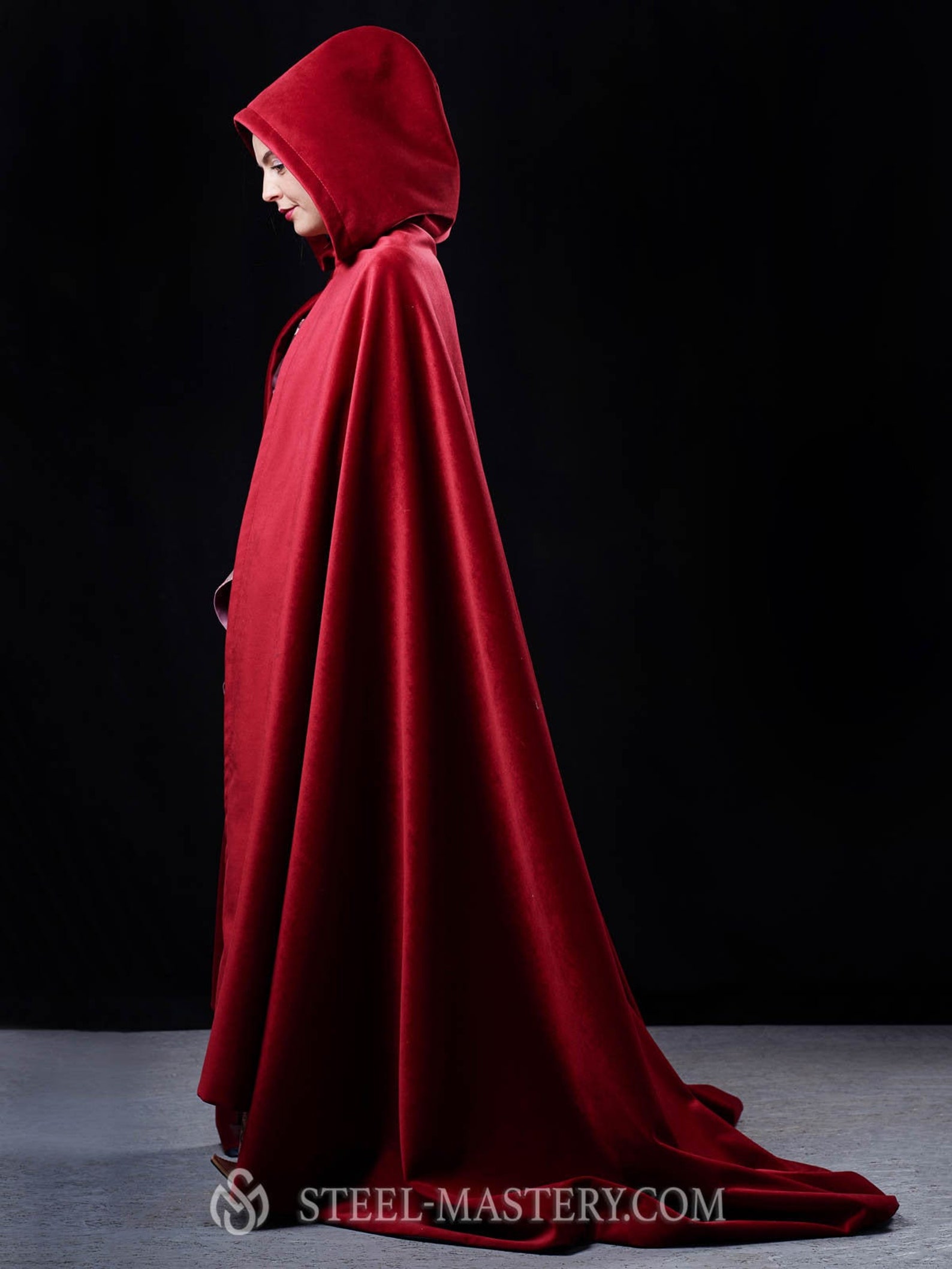 Medieval cape with hood for reenactment Italian women dress | Etsy