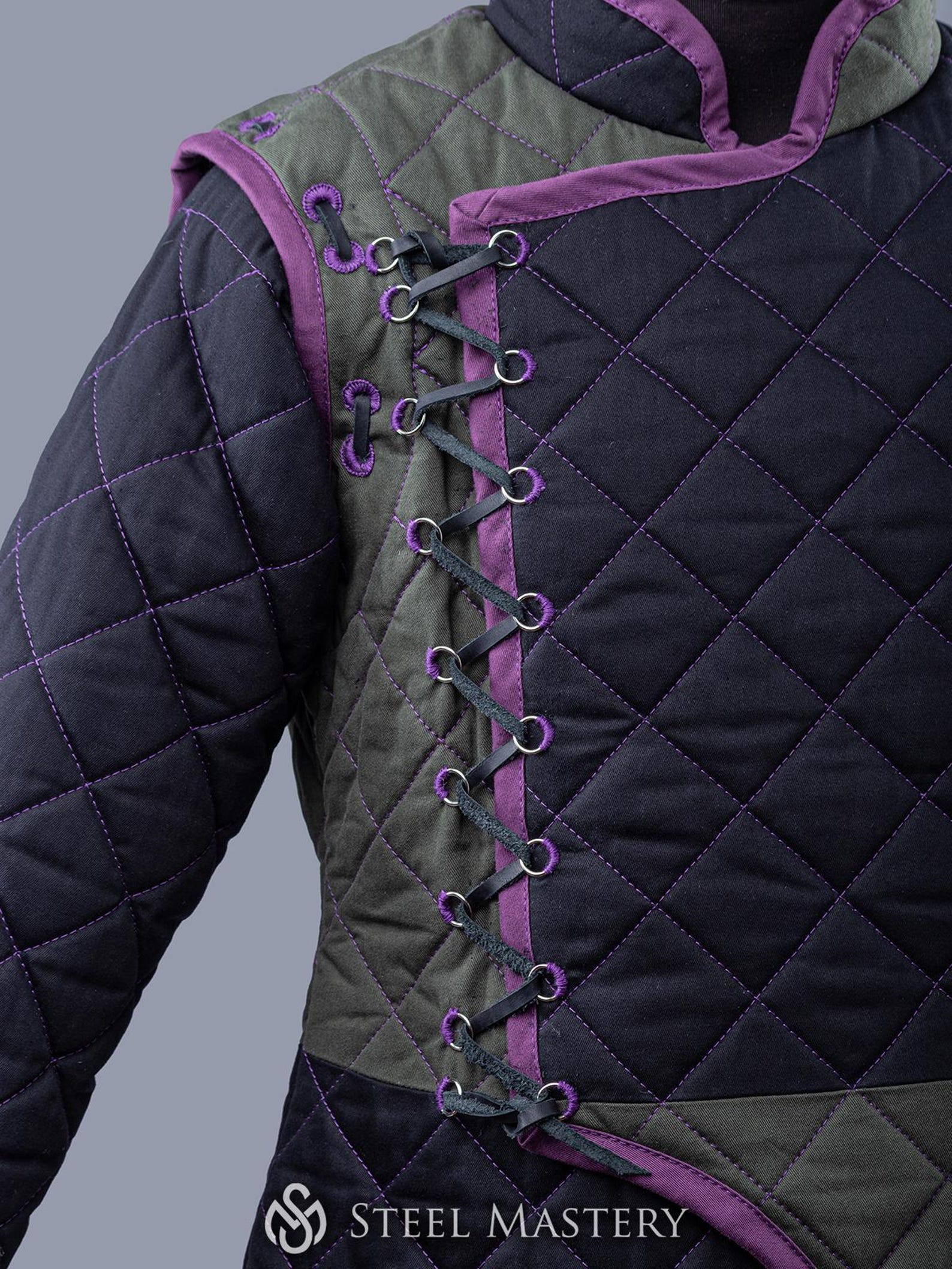 HEMA Gambeson With Stitching, Light Armor Jacket, Medieval Gambeson ...