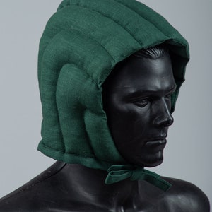 Medieval Padded Arming Cap, Padded Cap for Head Protection, Natural ...