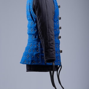 Blue Medieval Knight’s Armour, Brigandine Plate Armour, LARP ...