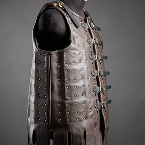 Leather Brigandine Armor, Steel Plated Medieval Jacket, Leather Jack of ...