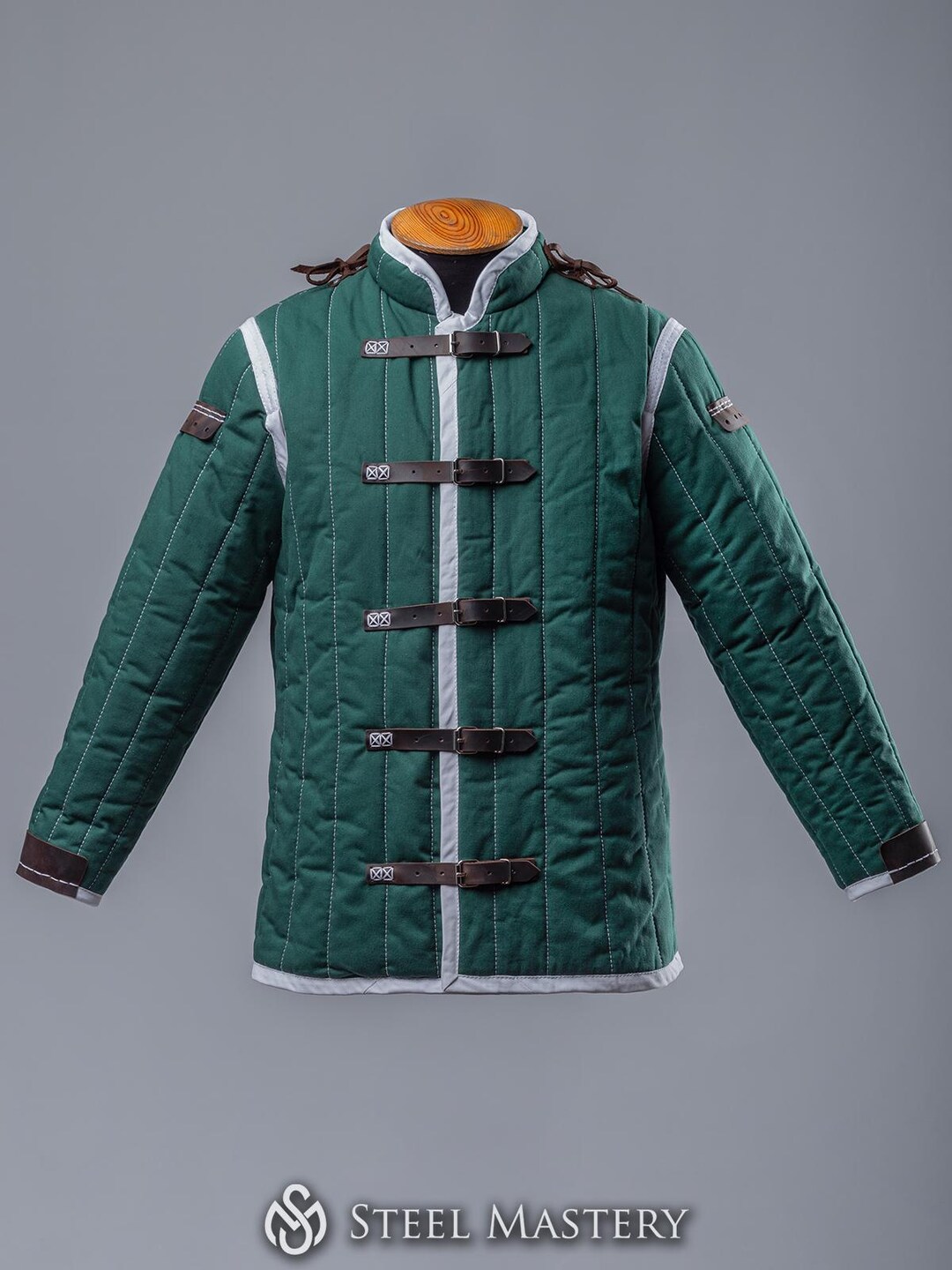 Fencing Jackets, Medieval Green Gambeson Jacket, Combat Gear Men, 350n ...