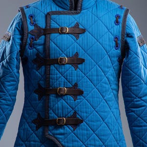 Knight Medieval Light Armor, Blue Gambeson Mens, HEMA Gear Gambeson ...