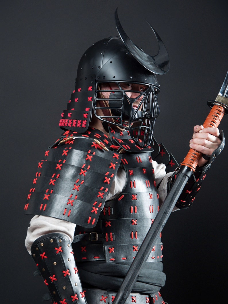 Full Set of Samurai Leather Armor Costume, Japanese Cosplay Armor ...