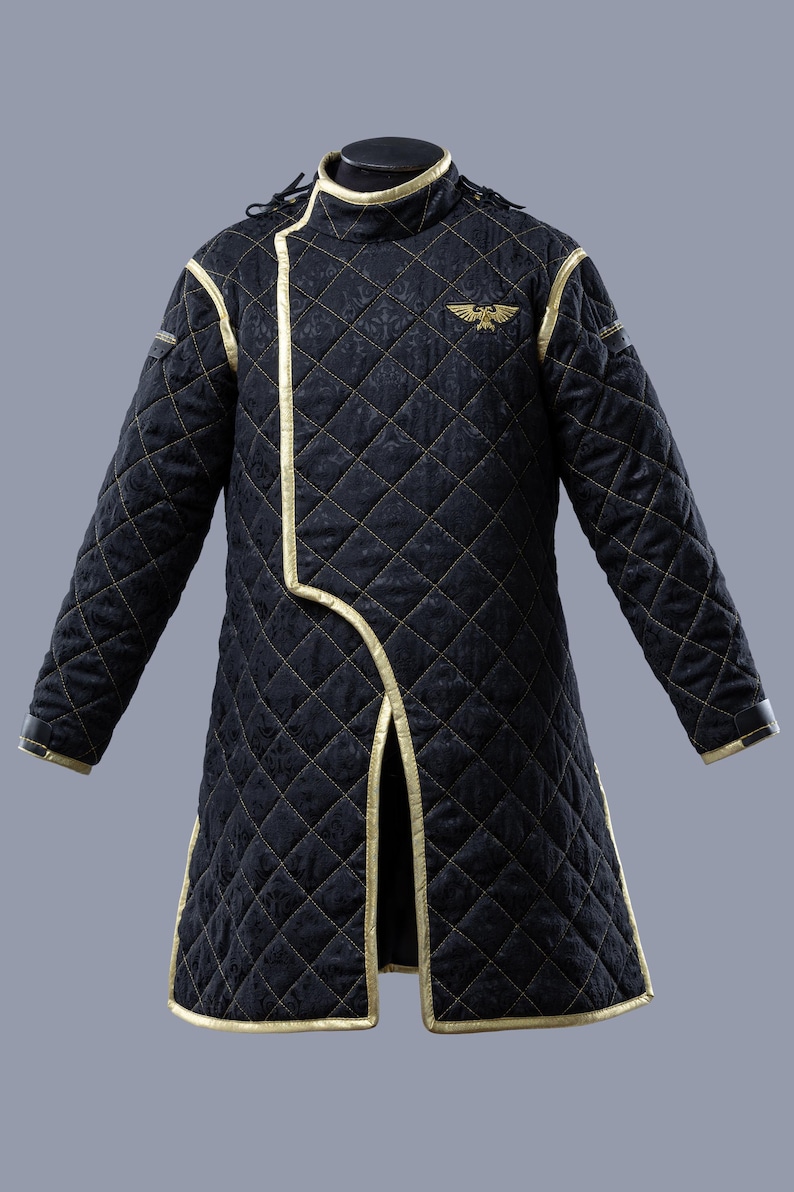 Black HEMA Fencing Jacket, Padded Gambeson, SCA Armor - Etsy