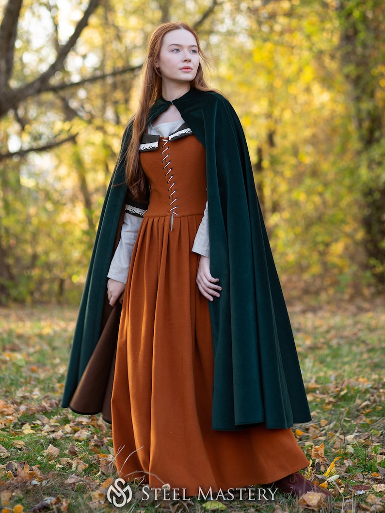 Medieval Velvet Cloak, Renaissance Clothing Cape Cloak, Medieval ...