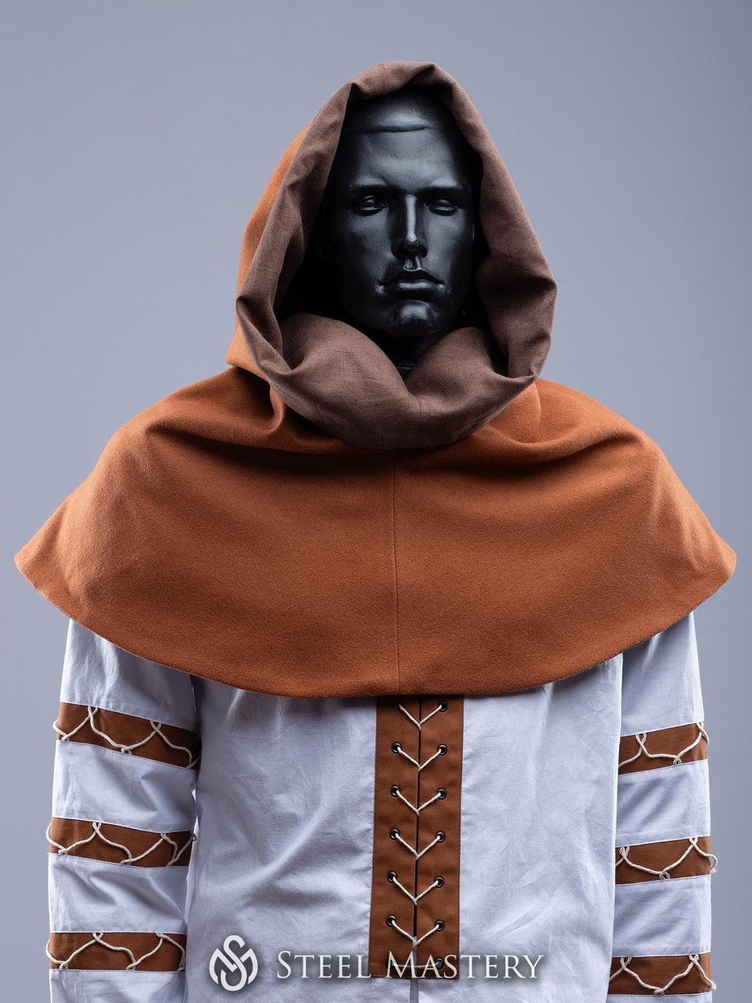 Medieval Hood Wool for Histocial Cosplay, Men Renaissance Accessories ...