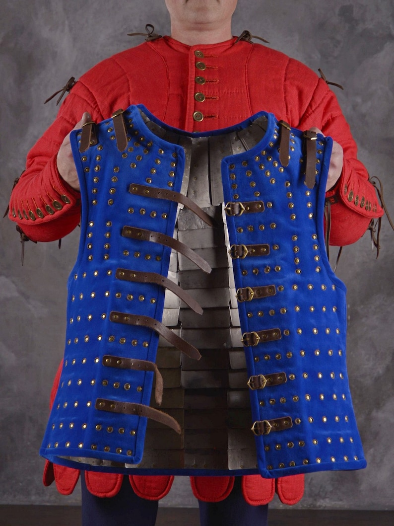 Small-plated brigandine armor Medieval warrior garniture | Etsy