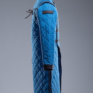 Knight Medieval Light Armor, Blue Gambeson Mens, HEMA Gear Gambeson ...
