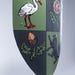 Heraldic Painted Medieval Triangle Shield, Knight Shield for Battle ...