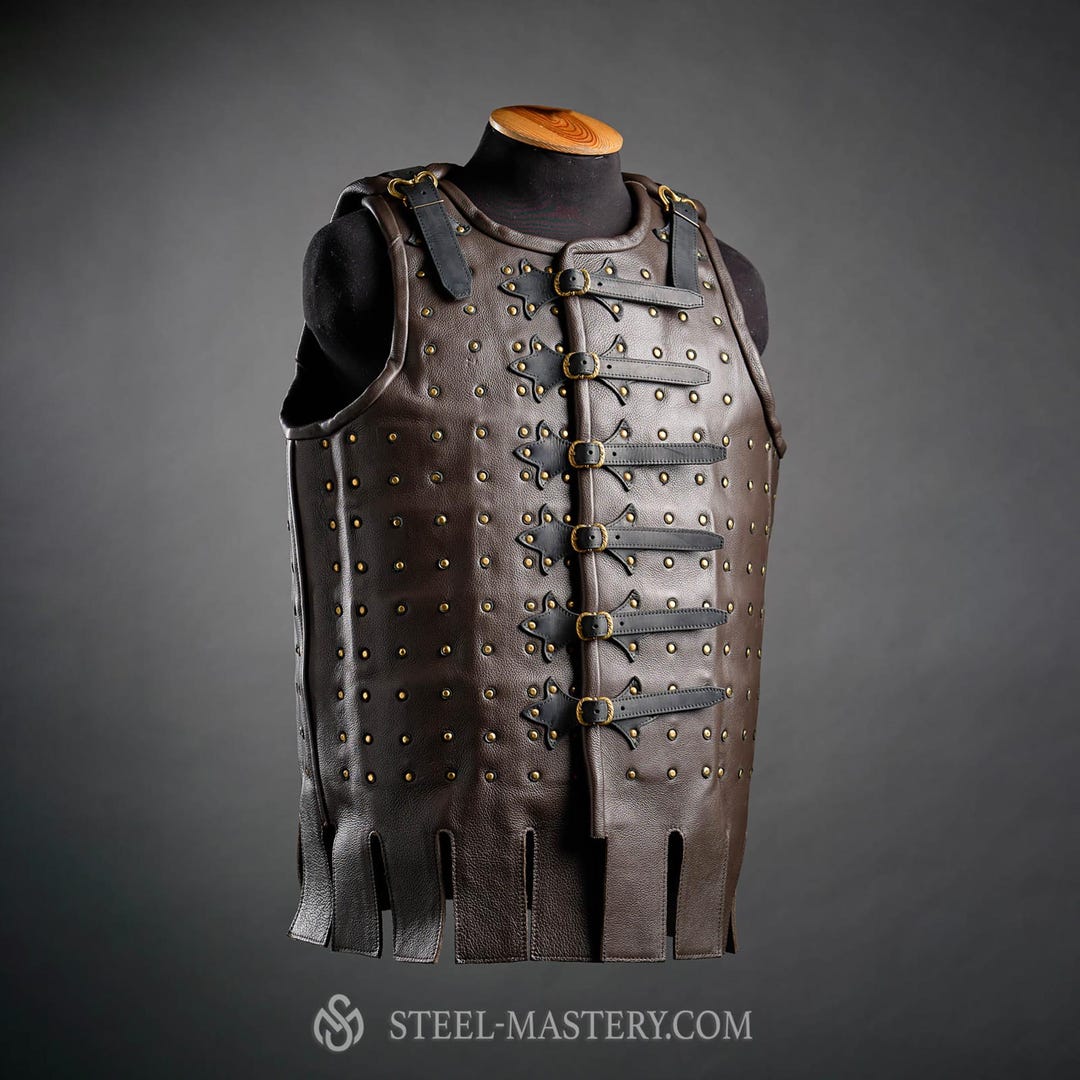 Leather Brigandine Armor, Medieval Steel Plated Vest, Leather Jack of ...