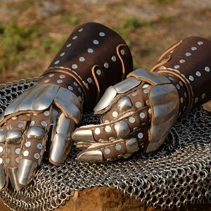 Visby Brigandine Gauntlets for SCA Events, Viking Mittens for ...