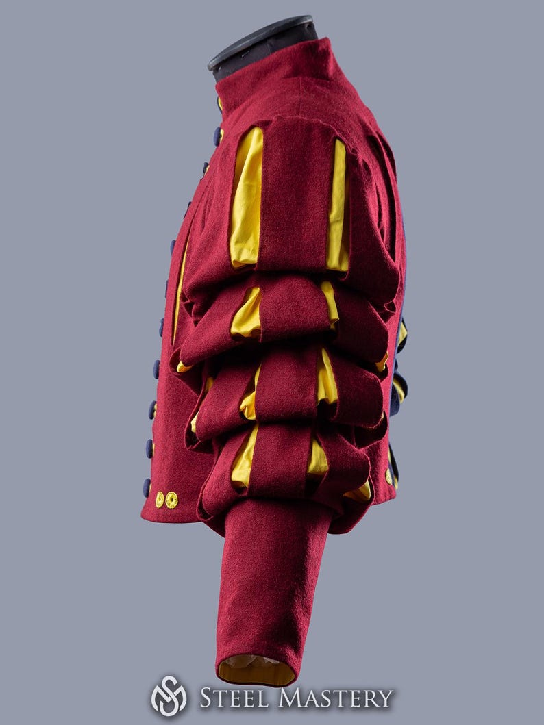 Landsknecht Wool Historical Coat, Waffenrock Jacket for Cosplay ...