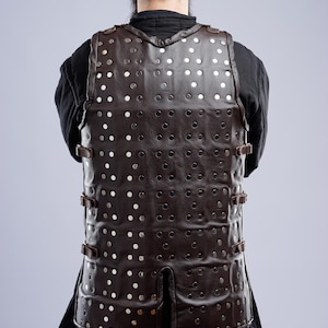 Leather Titanium Brigandine Armor, Medieval Ren Faire Costume, Handmade ...