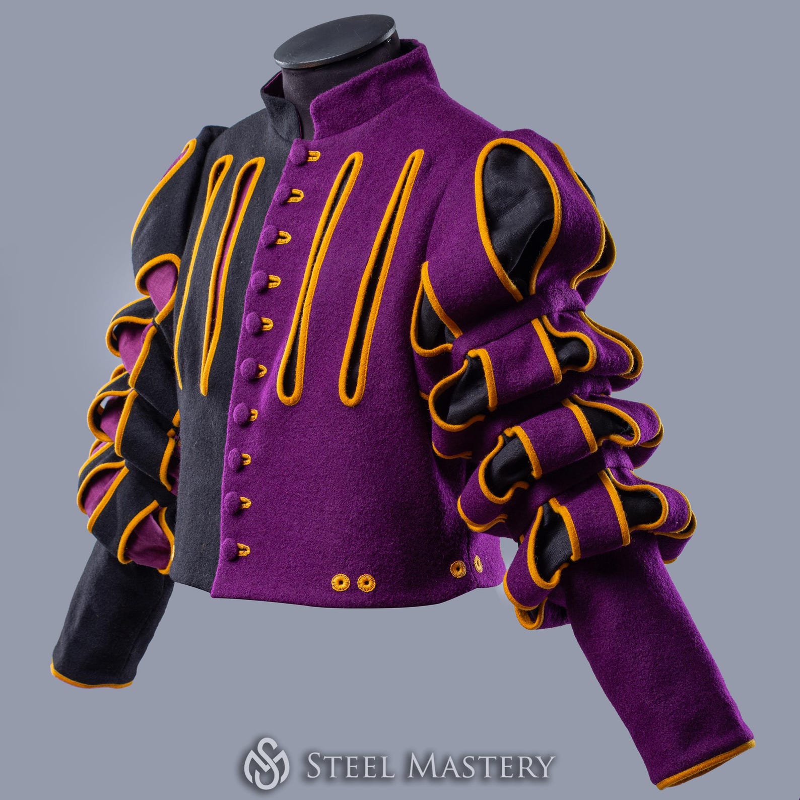 Wool Landsknecht Doublet, Slashed Puffed Sleeve Renaissance Jacket - Etsy