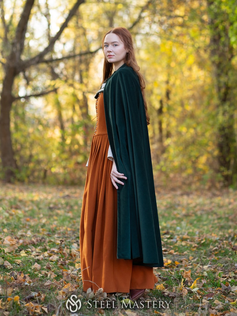 Medieval Velvet Cloak, Renaissance Clothing Cape Cloak, Medieval ...