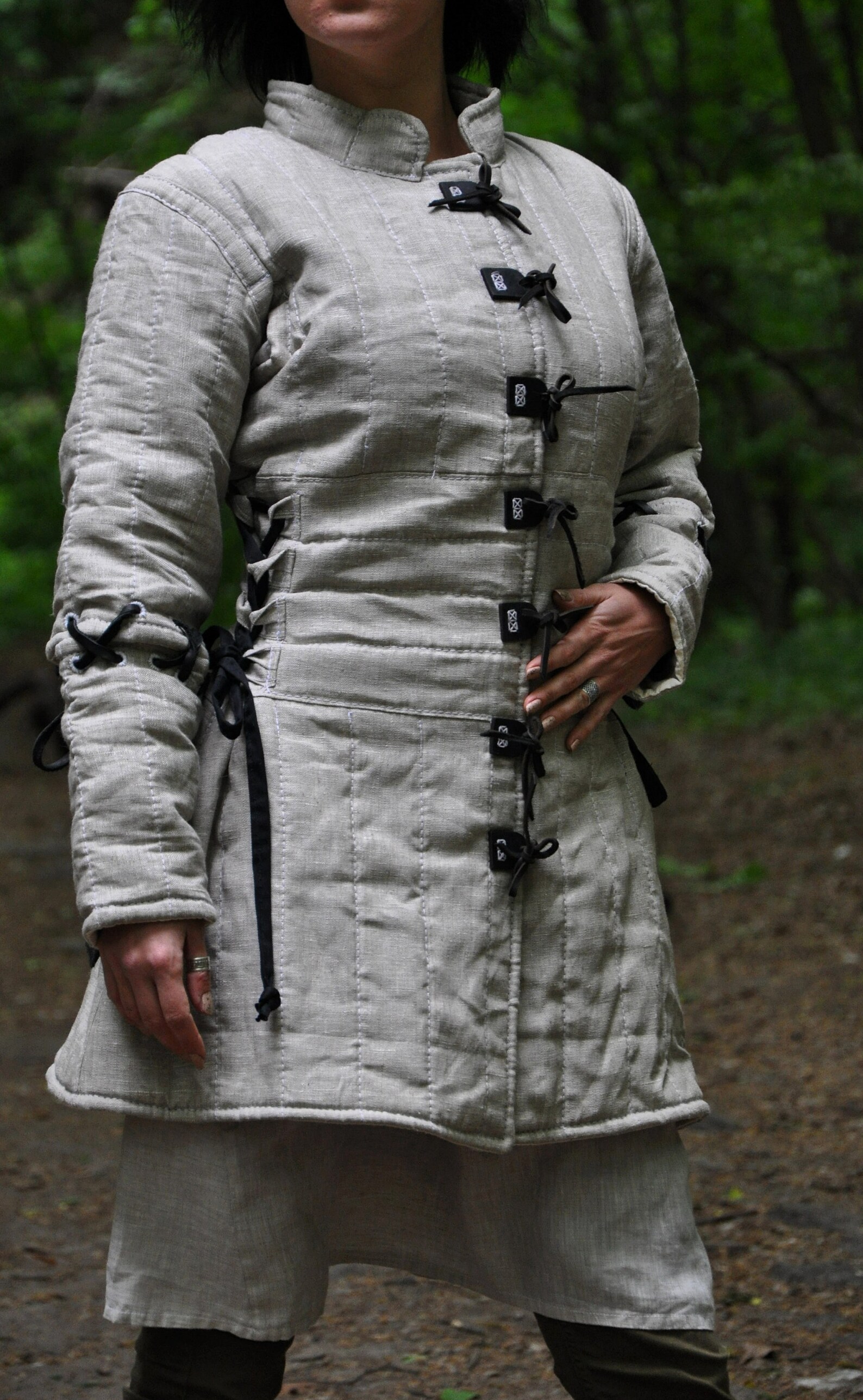 Women gambeson with metal buttons Female Medieval women | Etsy