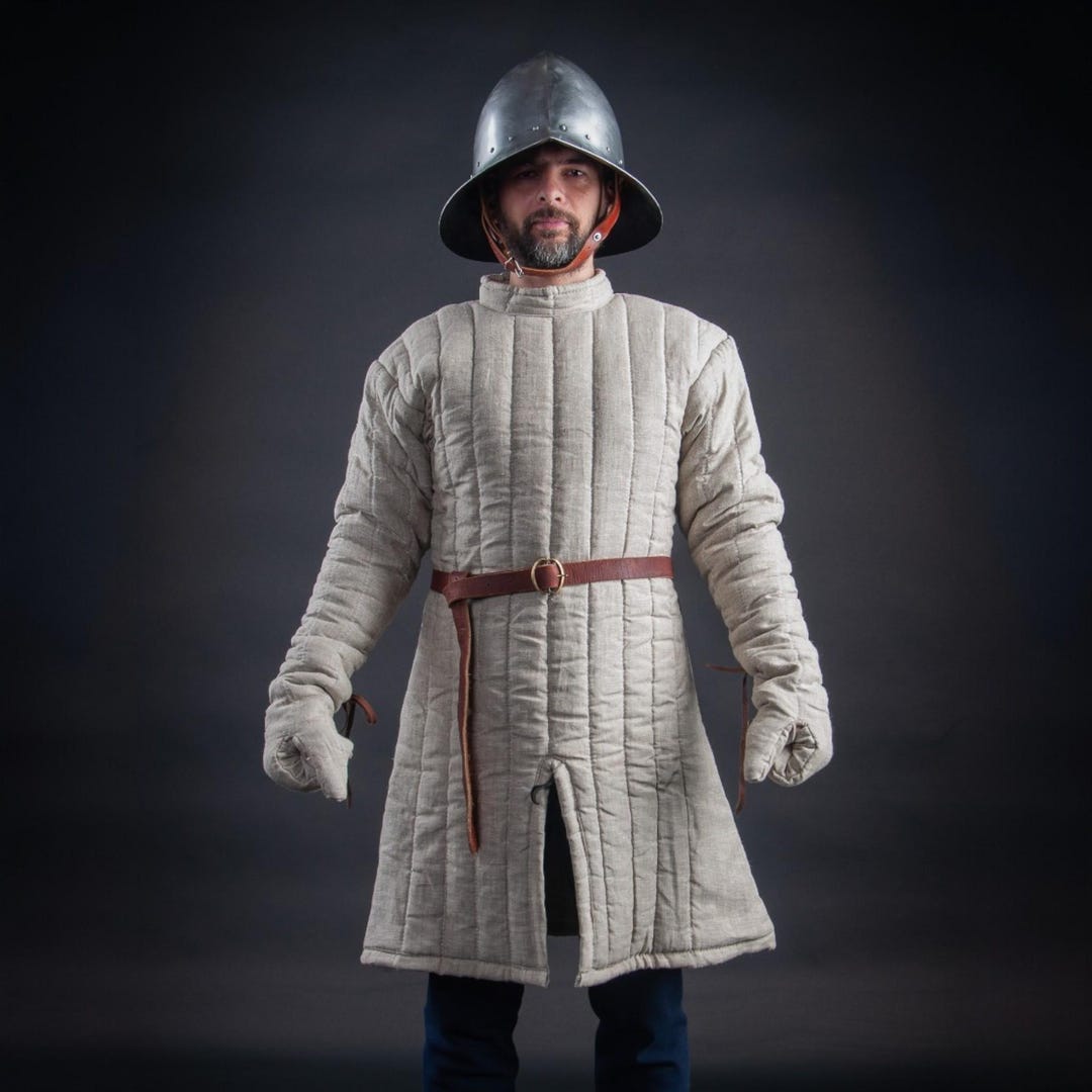 Gambeson With Mittens, Medieval Hema Fencing Jacket - Etsy