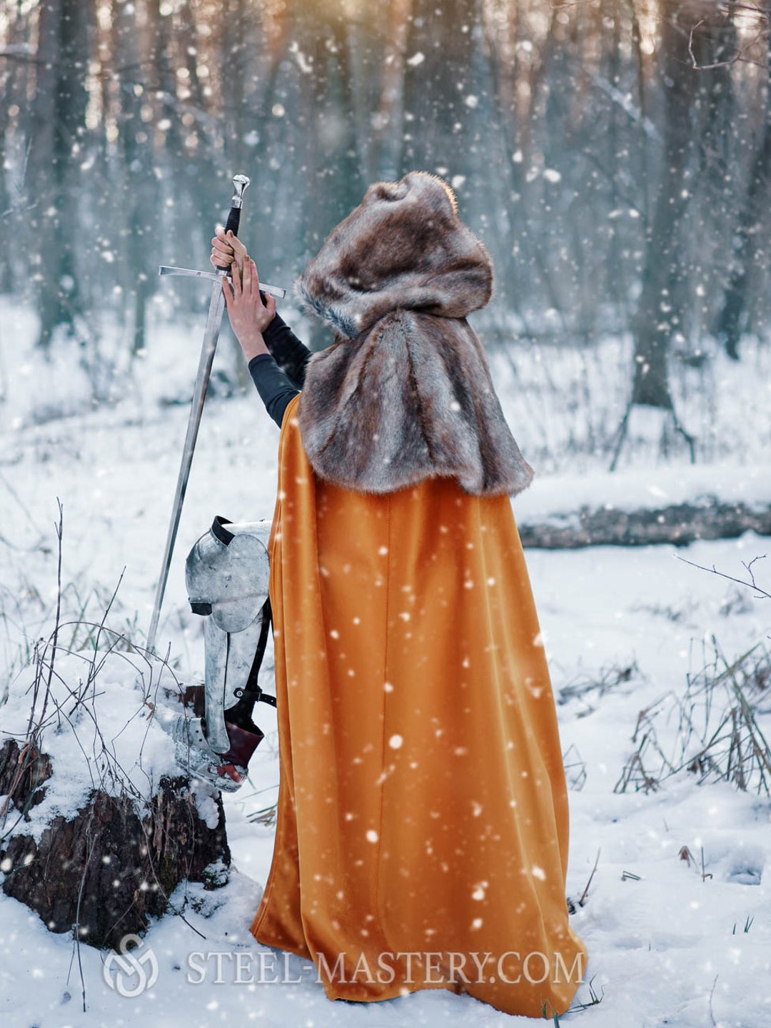 Medieval Cloak With Shoulder Cape for Reenactment Italian - Etsy