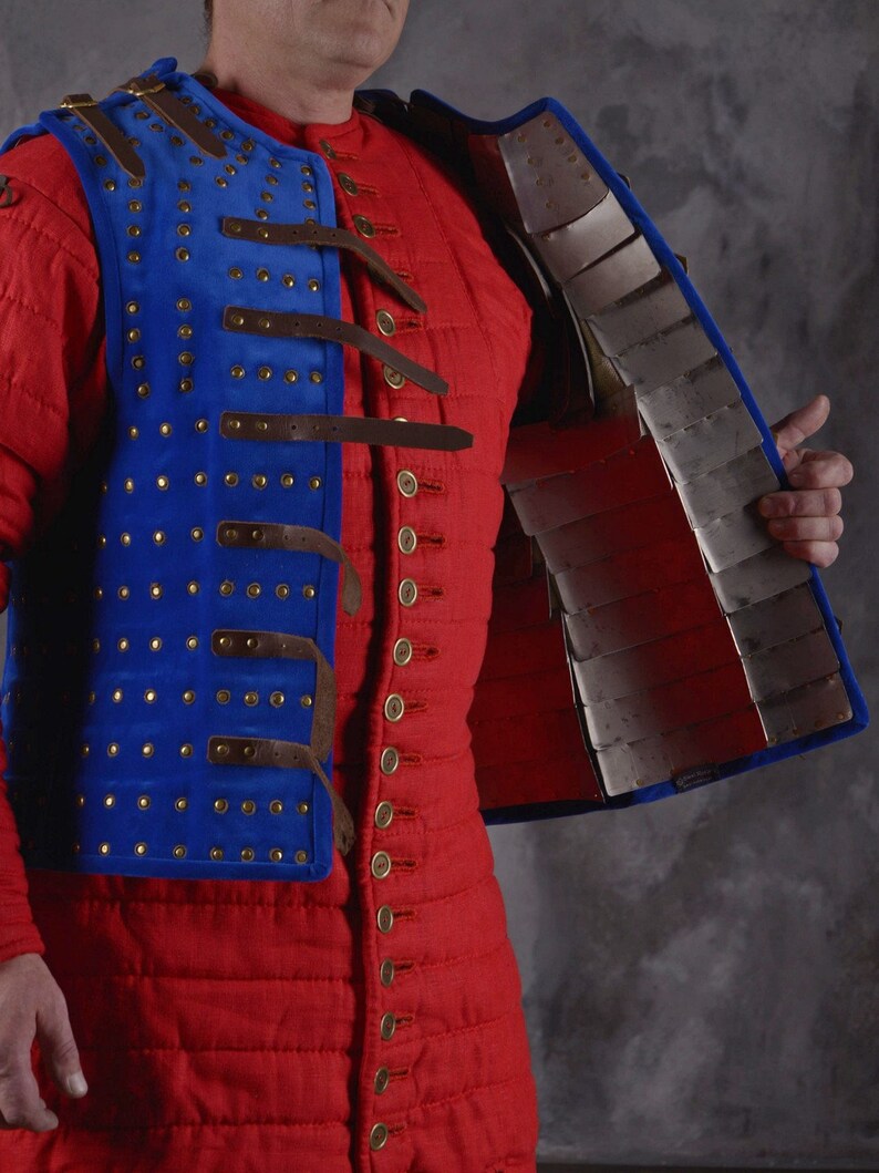 Small-plated brigandine armor Medieval warrior garniture | Etsy