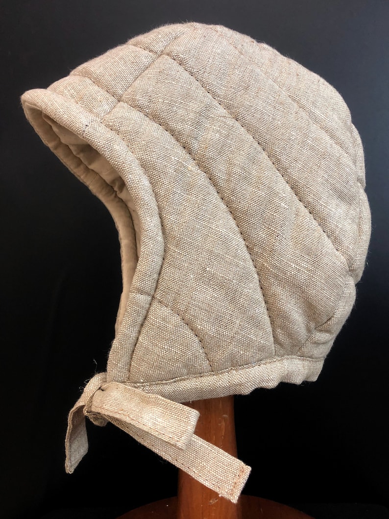 Padded Medieval Cap Padded Cap for Head Protection Natural | Etsy