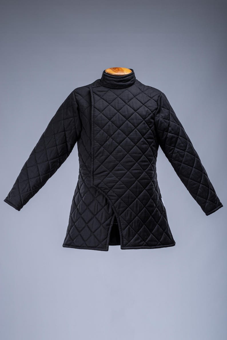 350N Black Gambeson, Martial Arts Gear, Fencing Jackets,hema Jacket ...