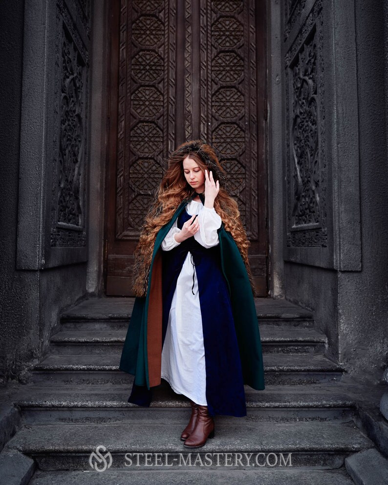 Medieval Robe With Detachable Hood for Reenactment Italian - Etsy