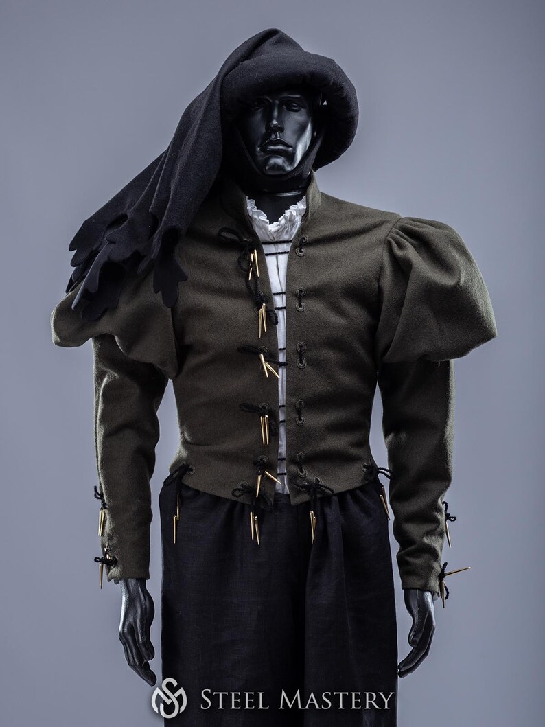 Medieval Doublet 15th Century, Wool Doublet for Men, Larp Jacket ...