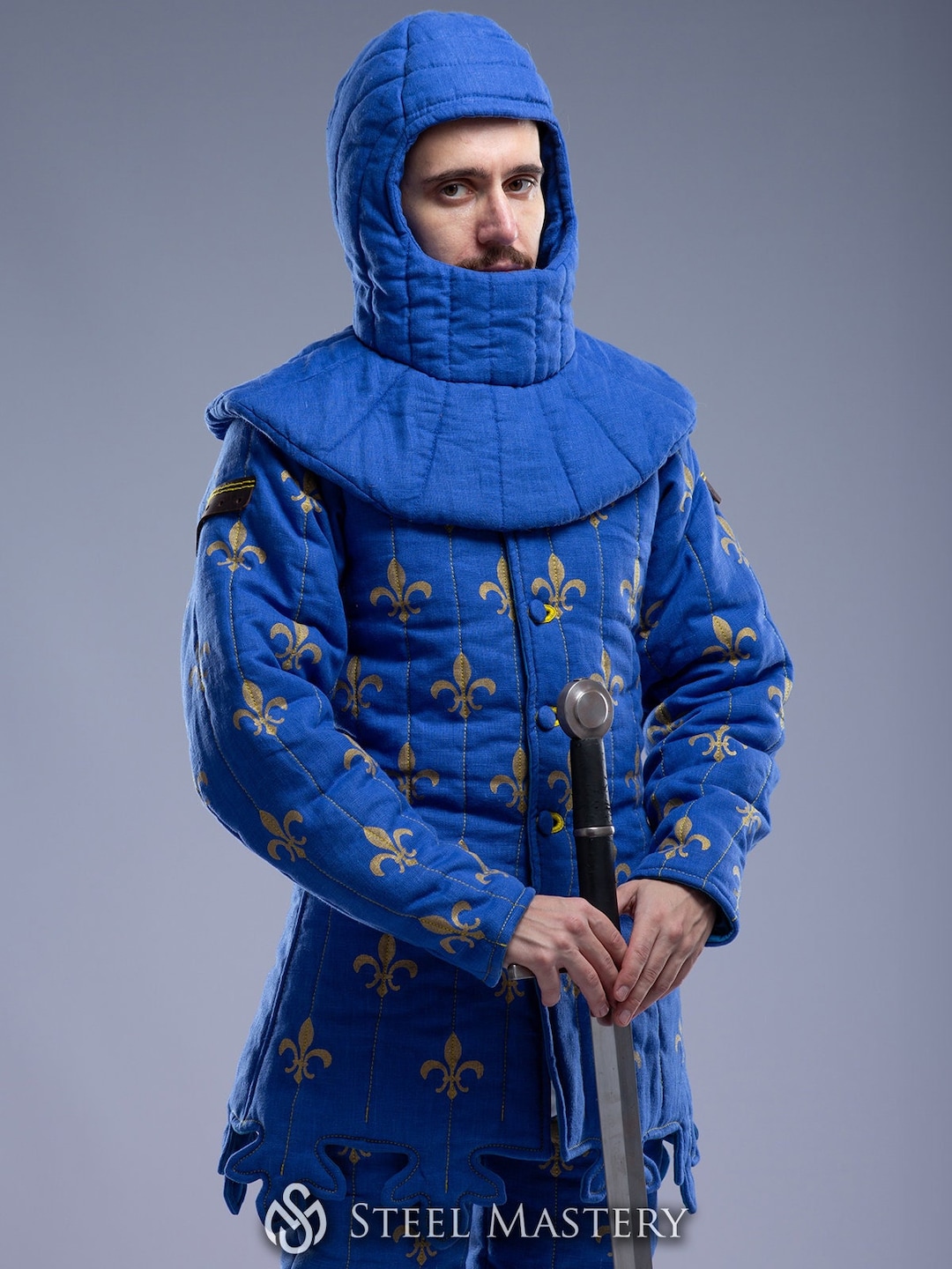 Natural Cotton Padded Liner for Helmet, Medieval Coif, LARP Medieval ...