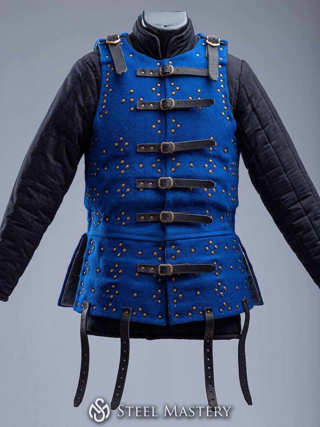 Blue Medieval Knight’s Armour, Brigandine Plate Armour, LARP ...