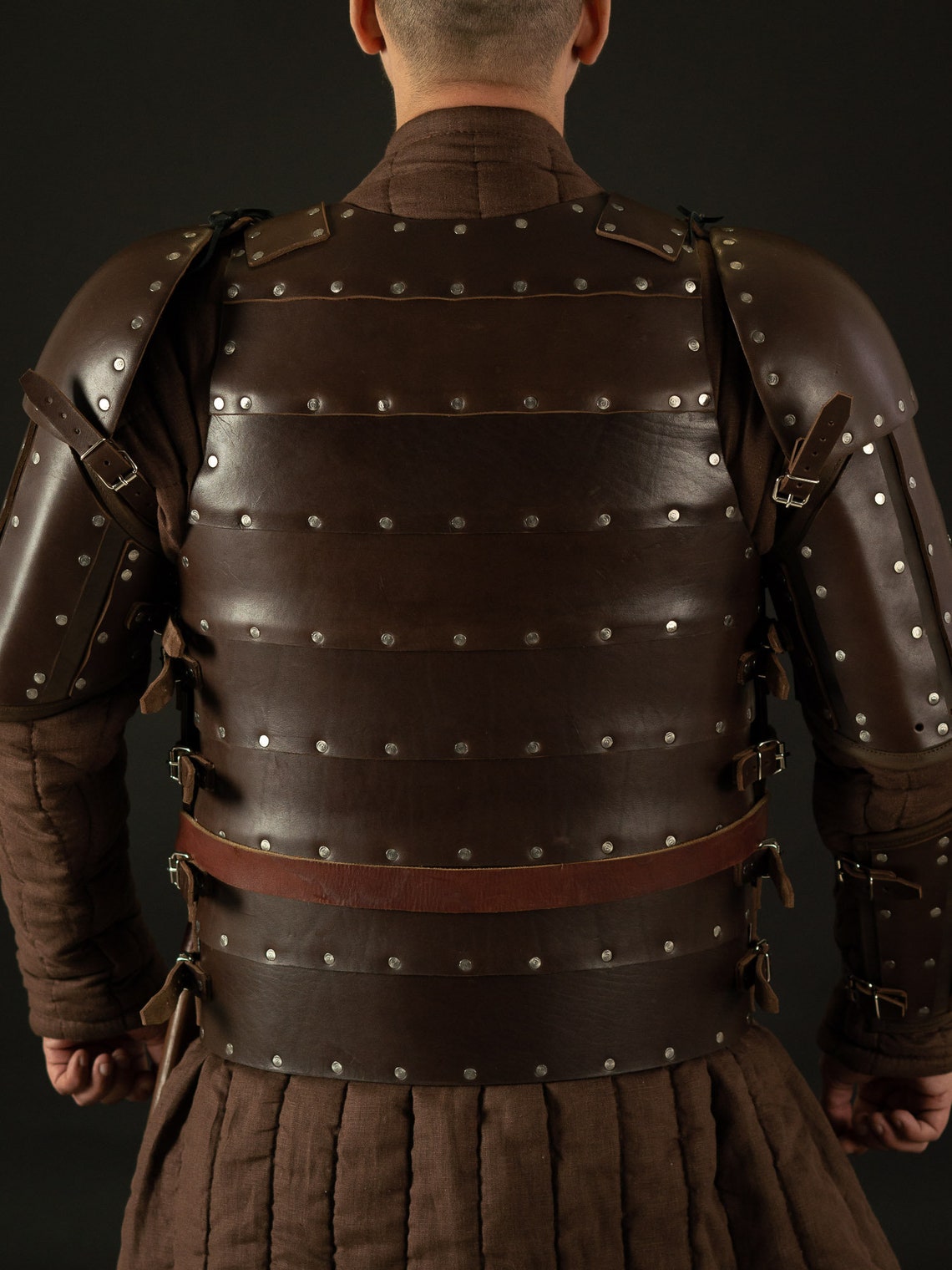 Leather brigandine armor in style of the XIV century Leather | Etsy