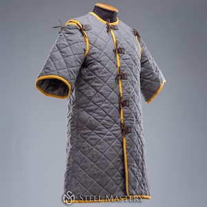 LARP Padded Vest, Short Sleeve Gambeson, Medieval Armor, Renaissance ...