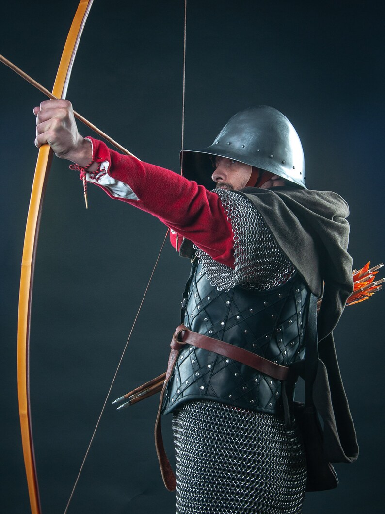 Leather Medieval Vest With Diamond Pattern Functional Royal - Etsy