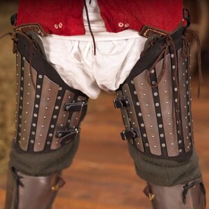Splinted Tasses, Thighs Plates, Brigandine Leg Armor, SCA Leg Armour ...
