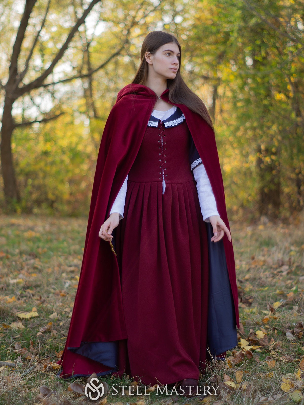 Medieval Velvet Cloak, Renaissance Clothing Cape Cloak, Medieval ...