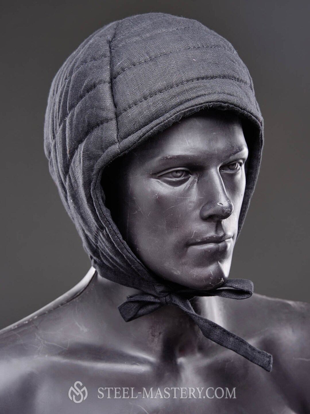 Black Padded Cap, Historical Cap, Medieval Hat for Head Protection ...