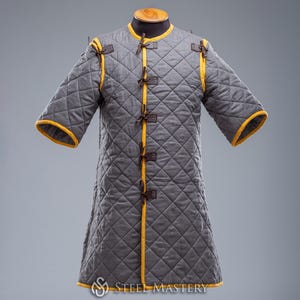 LARP Padded Vest, Short Sleeve Gambeson, Medieval Armor, Renaissance ...