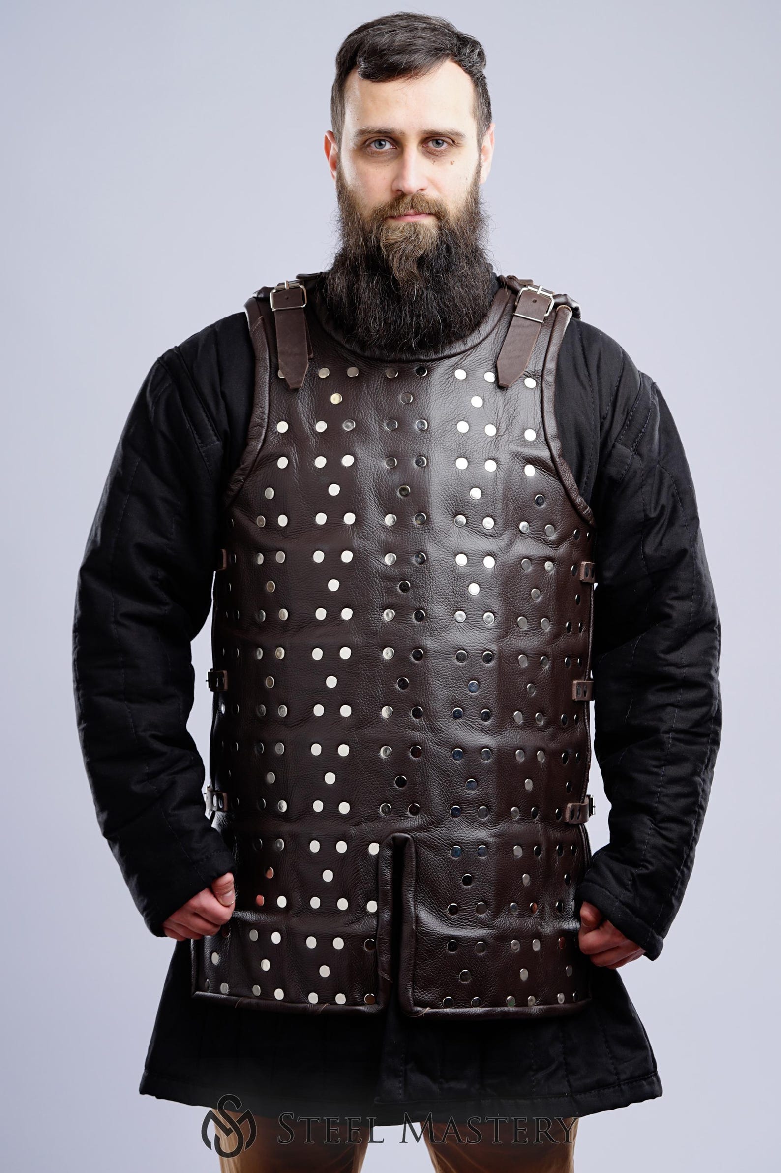 Leather Titanium Brigandine Armor, Medieval Ren Faire Costume, Handmade ...