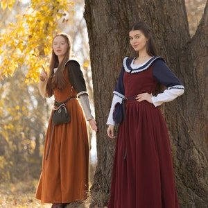 Wool Dress Medieval, Middle Ages Gown, Ren Faire Dress, 13th Century ...