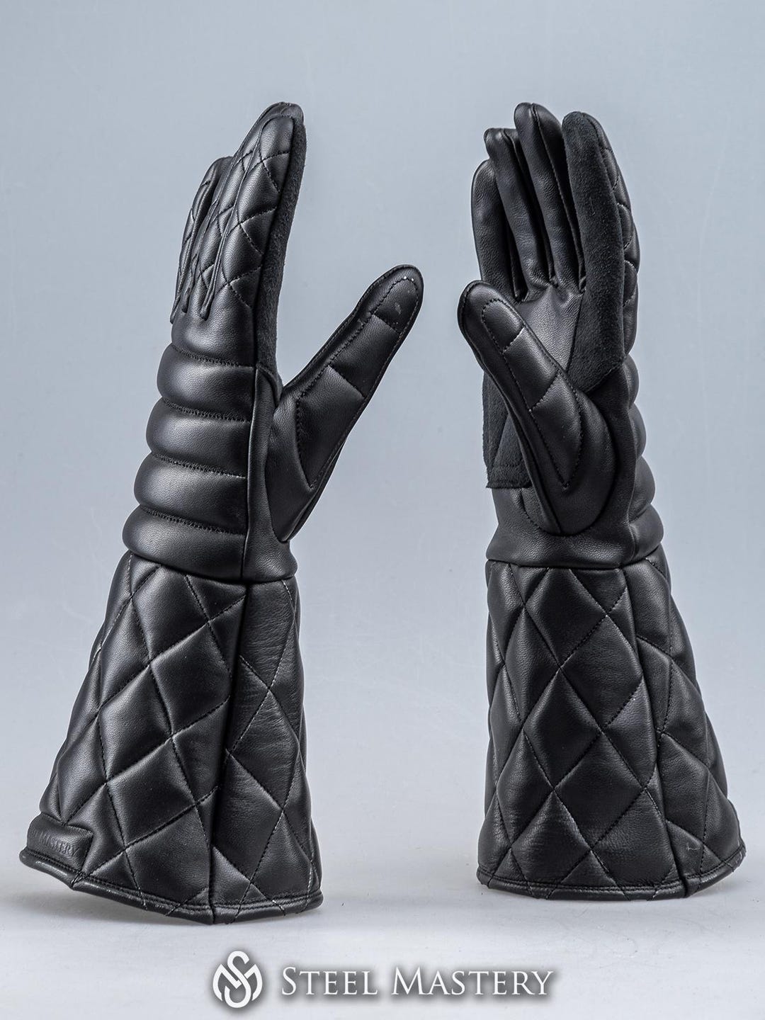 Swordsman Padded Fencing Gloves, Leather Hand Protection, LARP, Sca ...