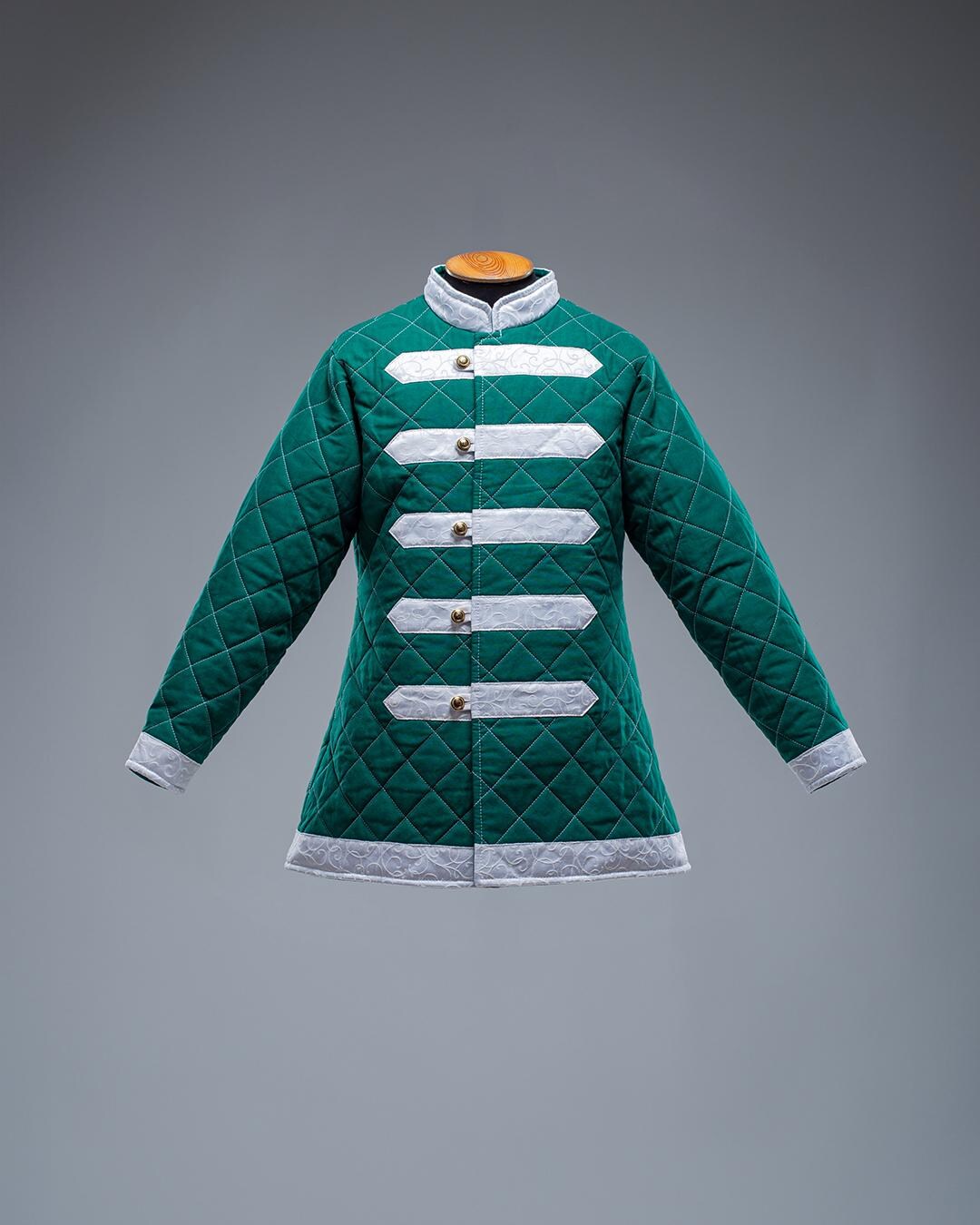 Green Viking Gambeson: Quilted Medieval Armor Jacket, Ren Faire Costume ...