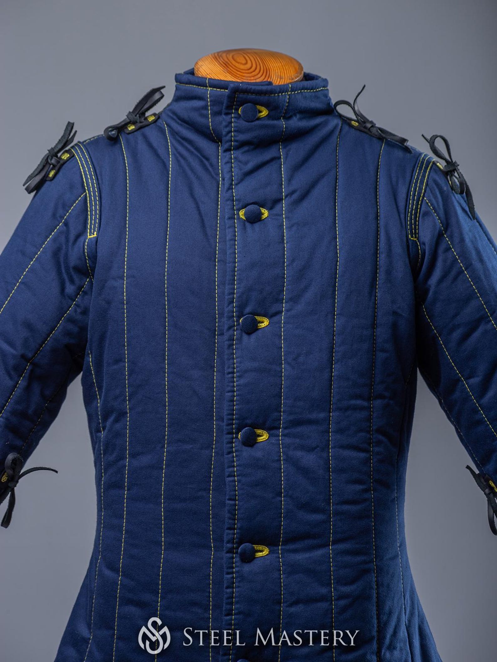 Dark Blue Gambeson Jacket, Medieval Padded Armor, Renaissance Combat ...