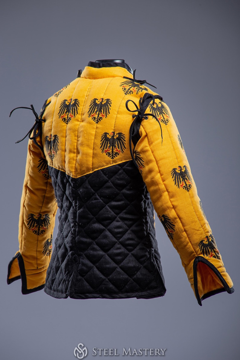 Hema Jacket, Yellow and Black Training Jacket, Fencing Gambeson, Padded ...
