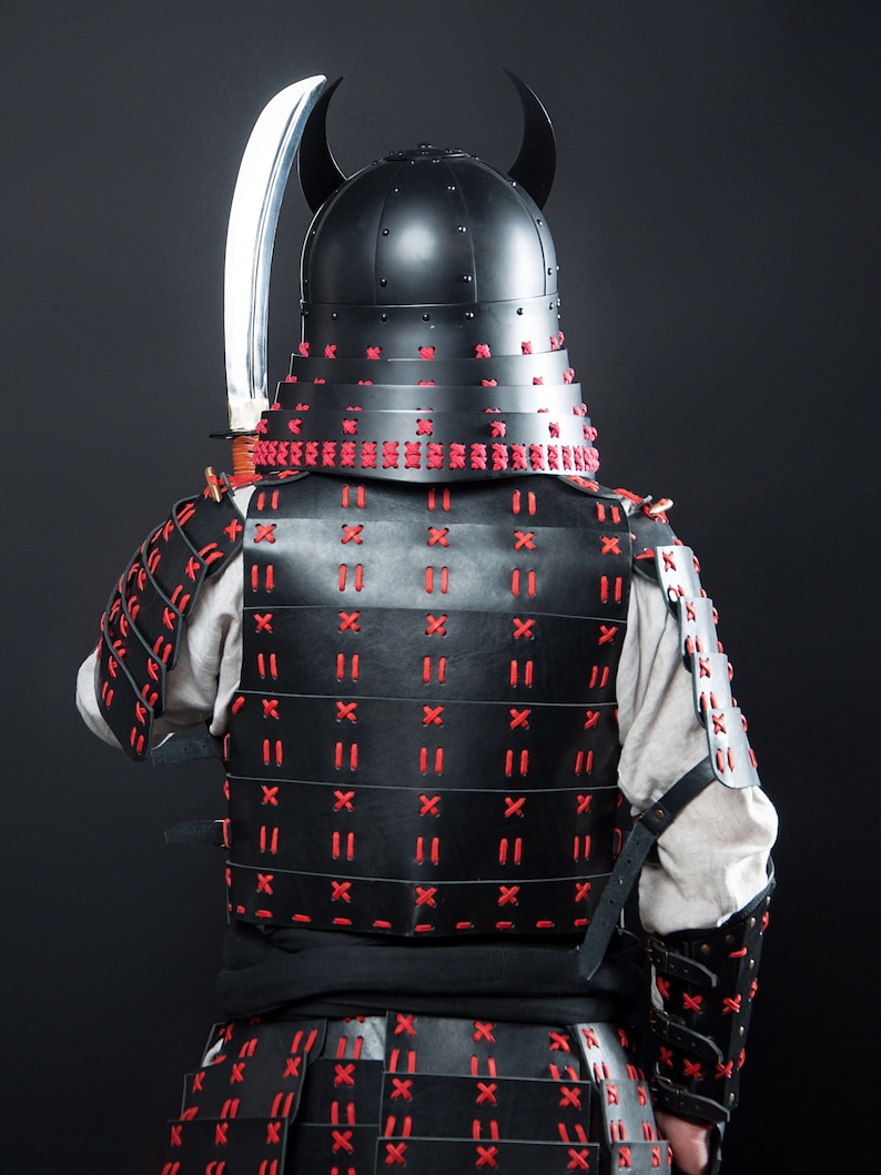 Full Set of Samurai Leather Armor Costume, Japanese Cosplay Armor ...