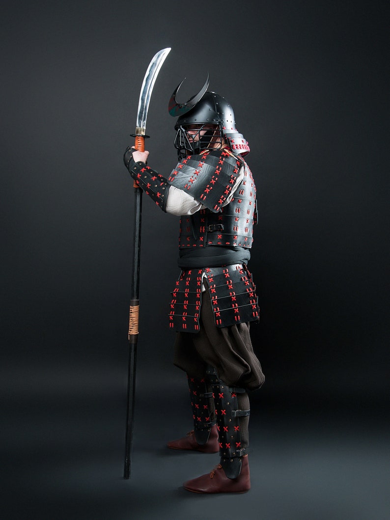 Full Set of Samurai Leather Armor Costume, Japanese Cosplay Armor ...